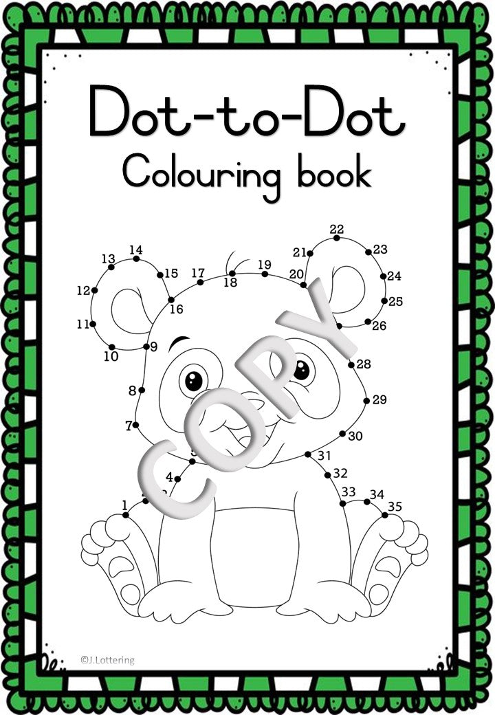 Dot-to-Dot colouring book - Animals – KleuterKreatief