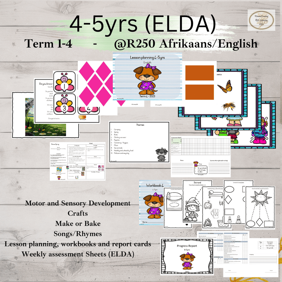 4-5yrs Curriculum - ELDA (English) – KleuterKreatief