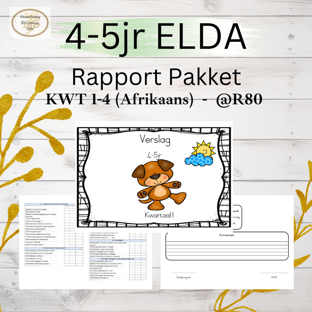 Report Cards (ELDA/CAPS) – KleuterKreatief