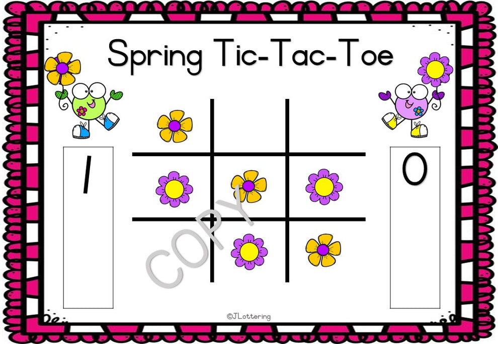 Spring Tic-Tac-Toe Game – KleuterKreatief