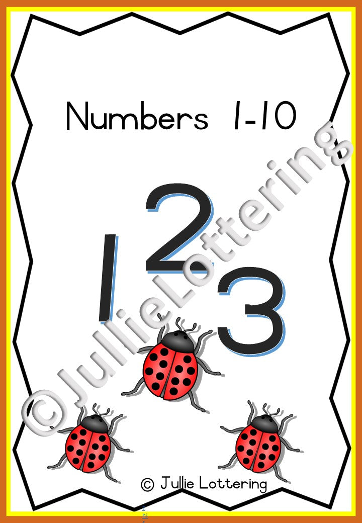 Numbers 1-10 booklet English – KleuterKreatief