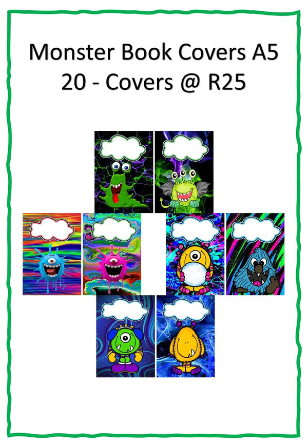 Monster Book Covers A5 – KleuterKreatief