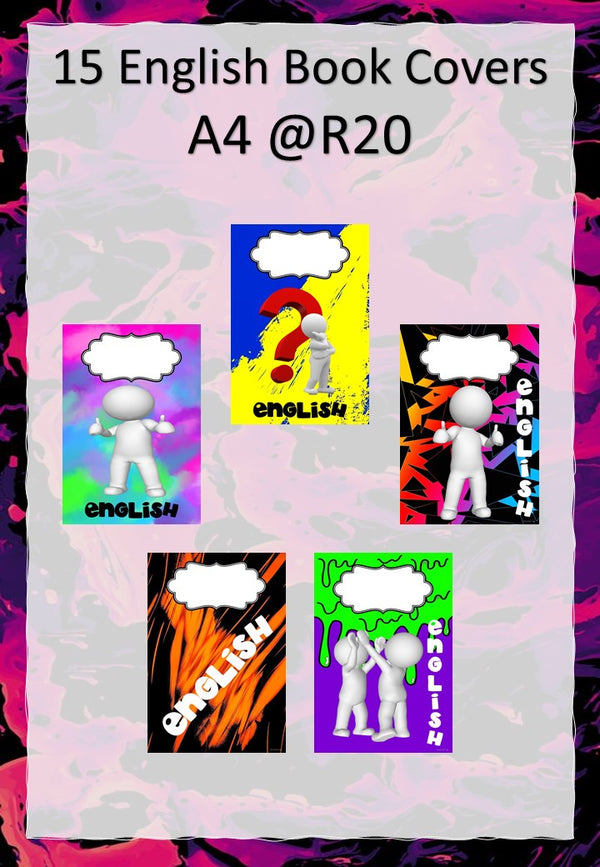 English Language Book Covers A4 – KleuterKreatief