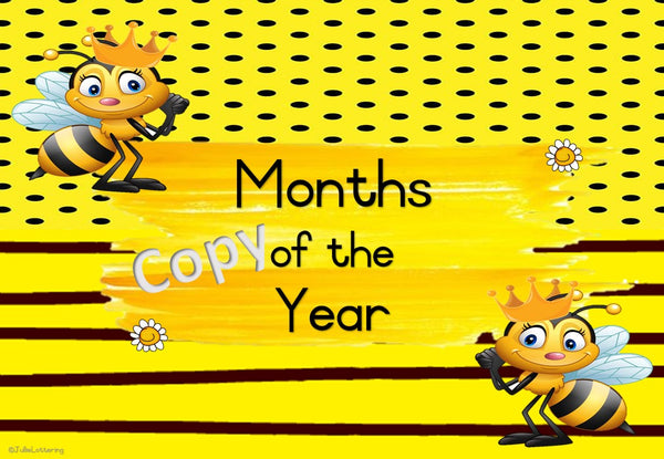 Months of the year - Bee Theme – KleuterKreatief