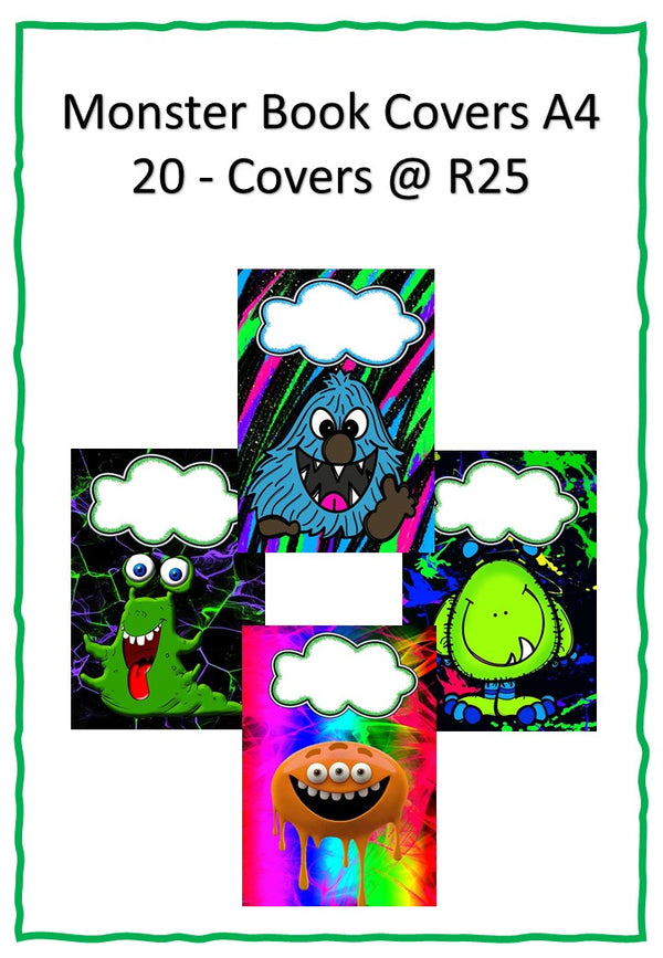 Book Covers Monsters A4 – KleuterKreatief