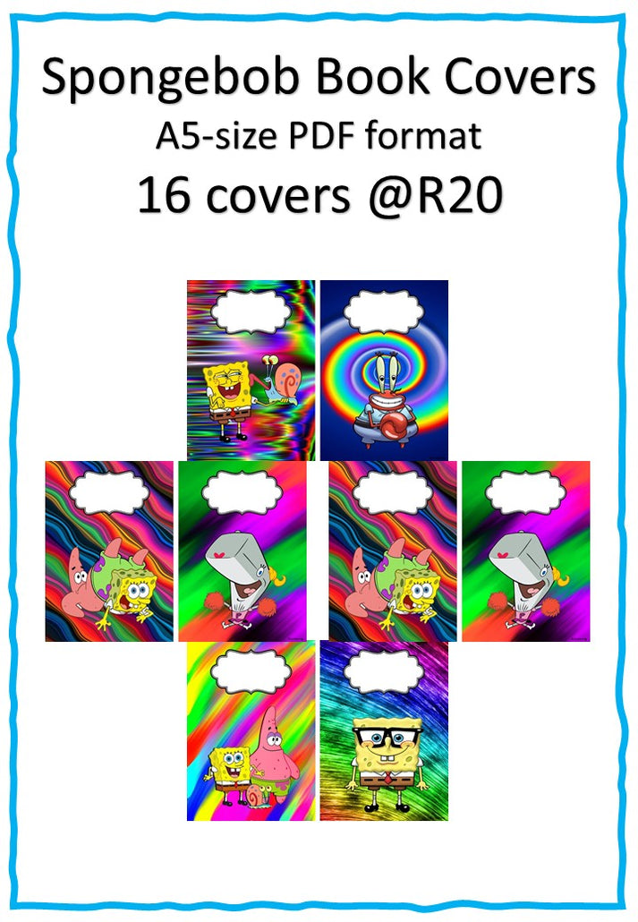 Book Covers Spongebob A5 PDF – KleuterKreatief