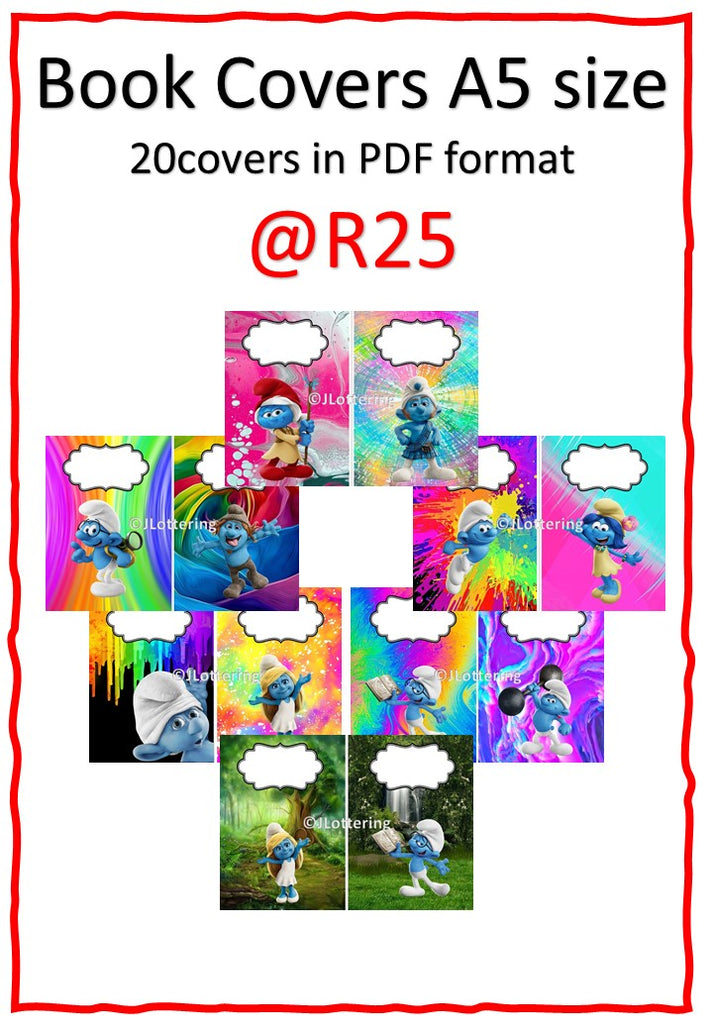 Book Covers Smurfs A5 – KleuterKreatief