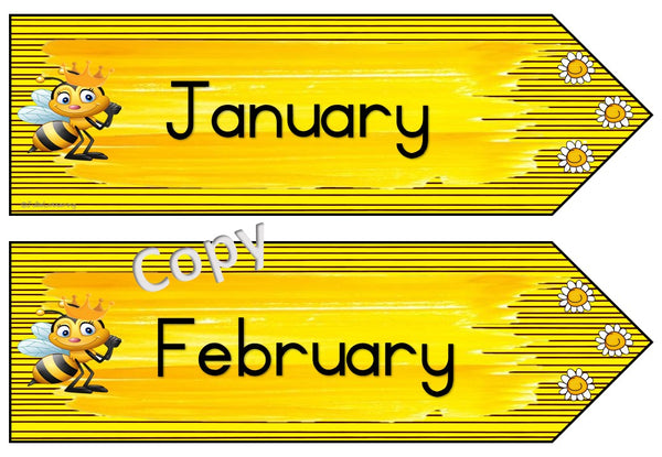 Months of the year - Bee Theme – KleuterKreatief