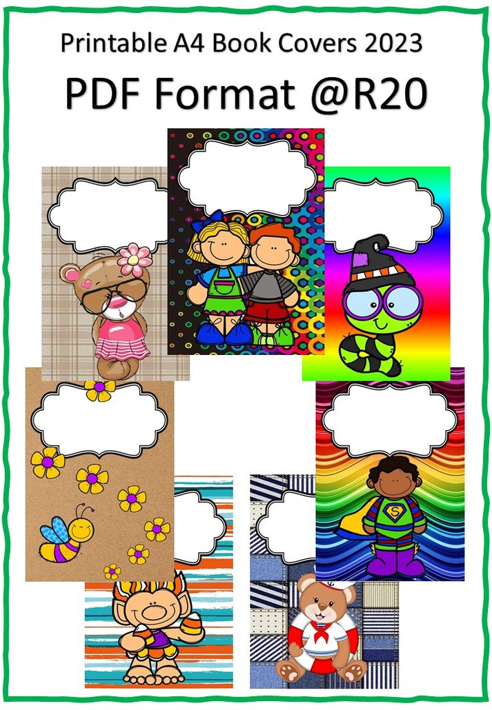 Printable Book Covers A4 PDF – KleuterKreatief