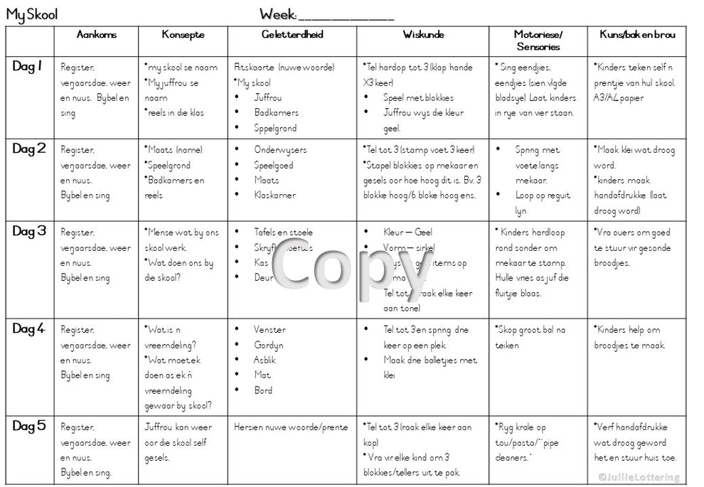3-4jaar Lesbeplanning kwartaal 1 (2022) – KleuterKreatief